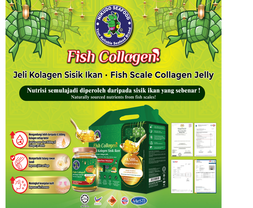 NIKUDO-FISH SCALE JELLY 100G (LEMONGRASS FAVOR)(GREEN COLOR BOX)(6BTL ...